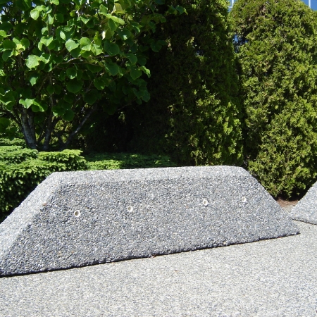 Monster Barrier Curb, Vehicle Bumper Guard - Exposed Aggregate Concrete ...