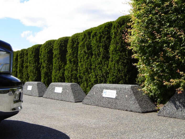 Monster Barrier Curb, Vehicle Bumper Guard - Exposed Aggregate Concrete ...