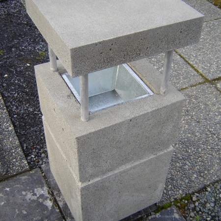 Standard Ash stand with Roof in Finishes - Mackay Precast Products