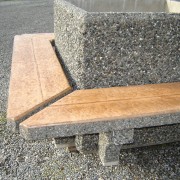 SQUARE PLANTER w/ SEATING - Exposed Aggregate Planter - Mackay Precast ...